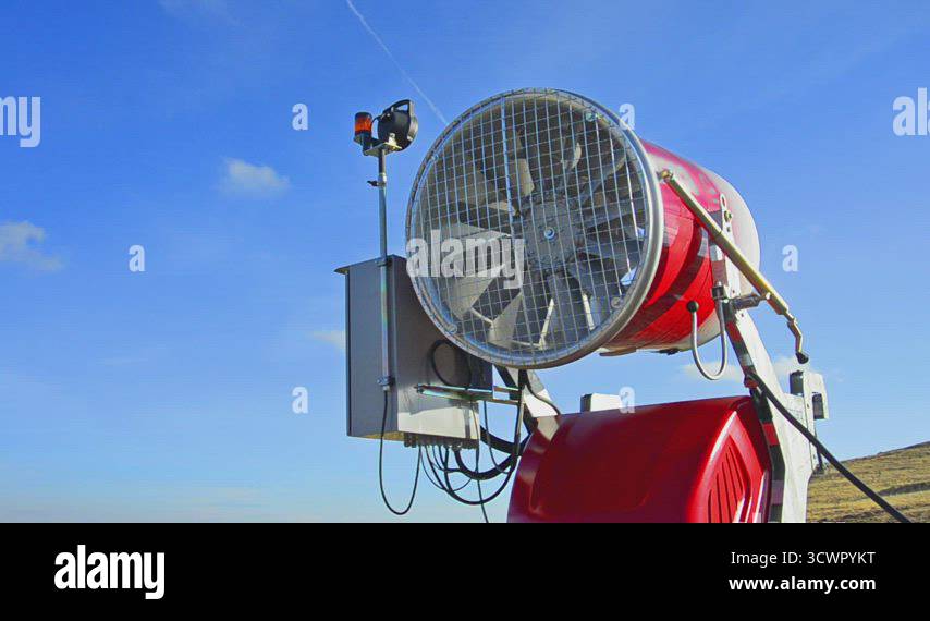 Snow cannon production artificial fan Stock Videos & Footage - HD and ...
