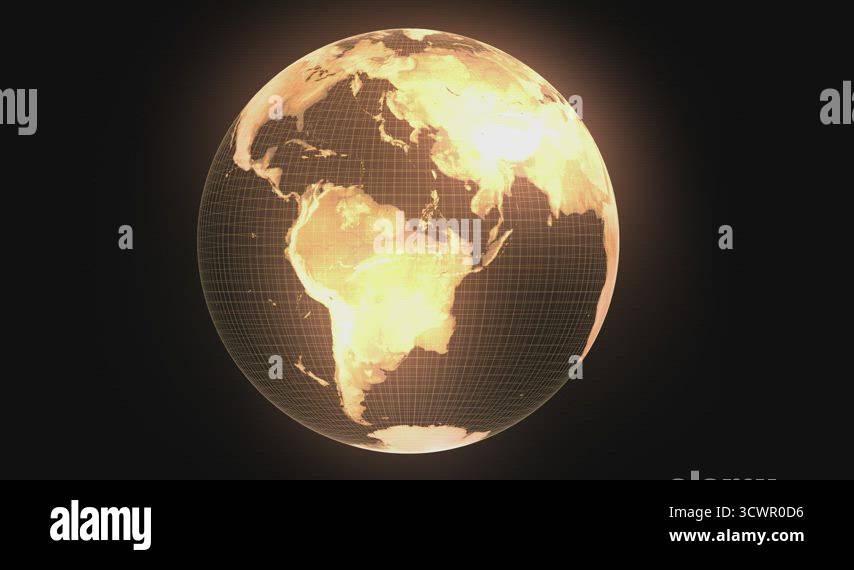 Climate change globe shows radiation and temperature - 3d animation ...