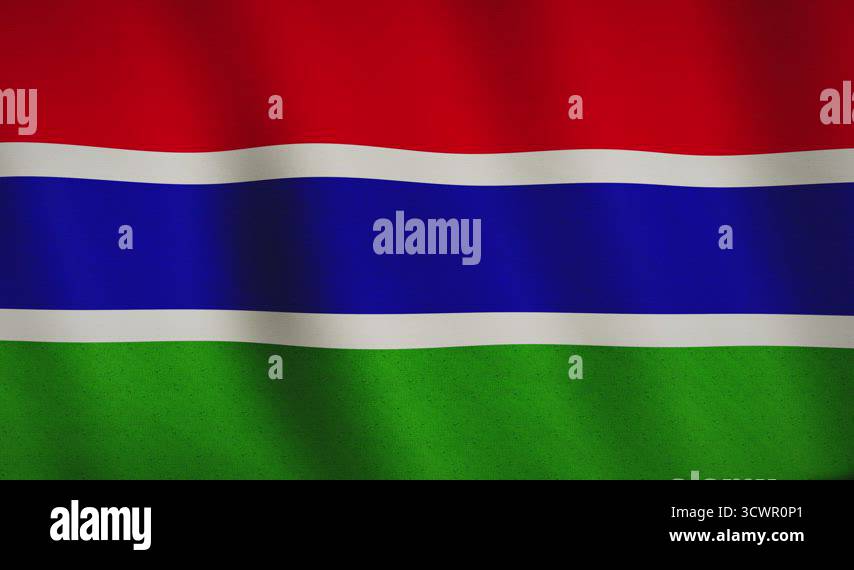 Gambia flag waving abstract closeup shows national democracy - seamless ...