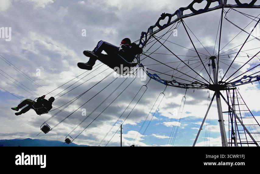 Chair Plane fair ride silhouette, also known as an Italian Trapeze in ...