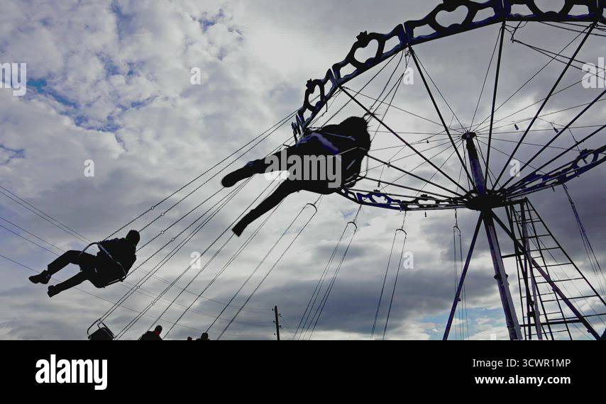 Carnival Swing Ride at Fair, Sony 4K shoot Stock Video Footage - Alamy