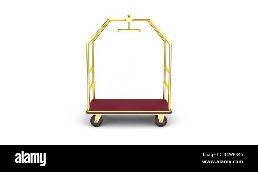 Luggage cart Stock Video Footage - Alamy