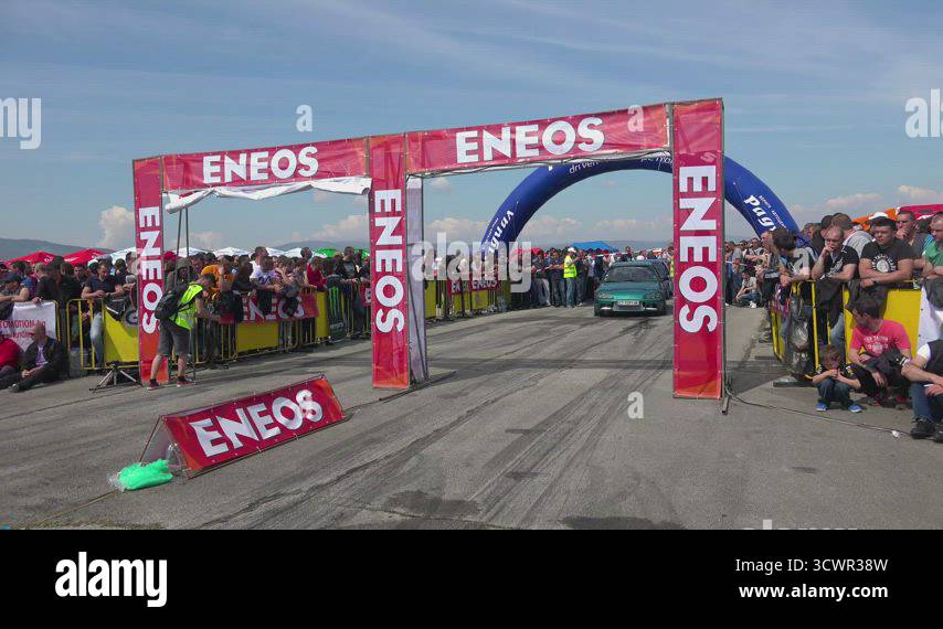 KONDOFREY, BULGARIA - CIRCA APRIL 2015: 4K motorsports, drag race ...