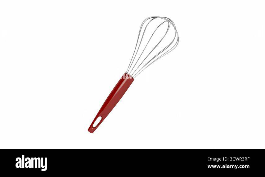 Balloon whisk spin on white Stock Video Footage - Alamy