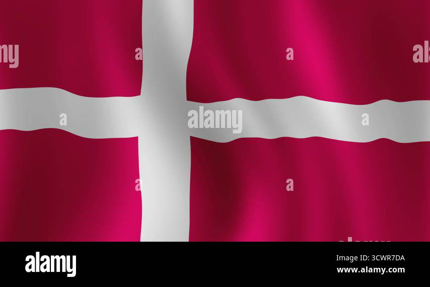 Danish Flag - looping, waving, paning, A beautiful finish looping flag ...