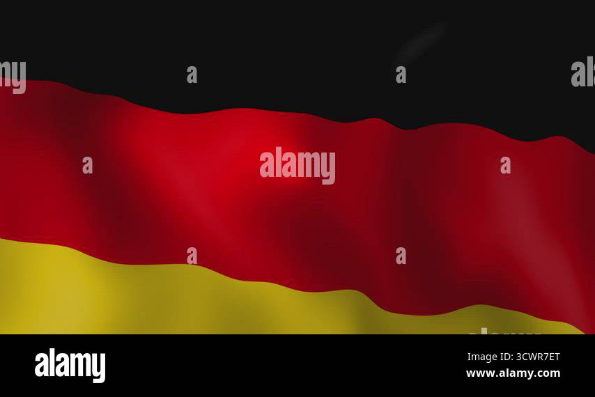 German Flag - looping, waving, paning, A beautiful finish looping flag ...