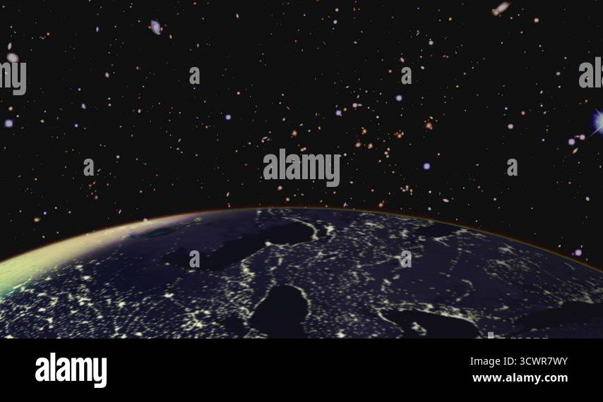 Sunrise from space, Beautiful sunrise over the earth from space.Based ...