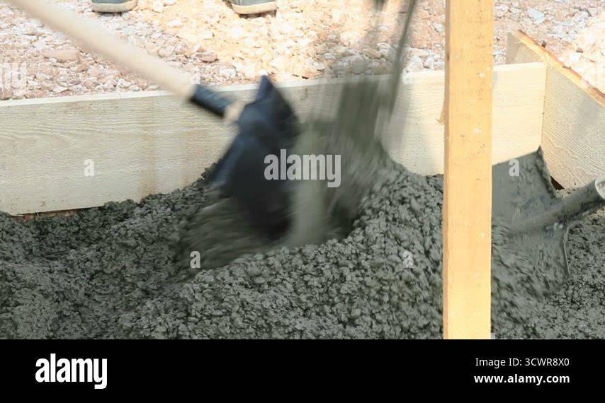 Worker pouring cement concrete Stock Videos & Footage - HD and 4K Video ...