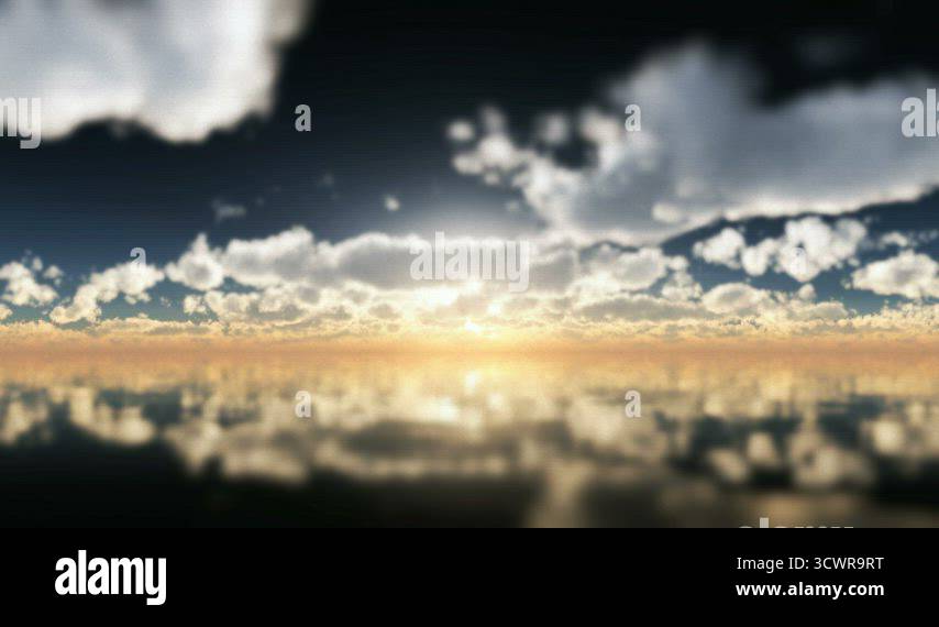 sunset light over clam ocean Stock Video Footage - Alamy