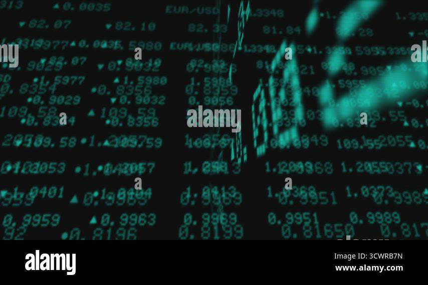 Stock Market Data Tickers Board, 3D Stock Market Animation - HD Stock ...