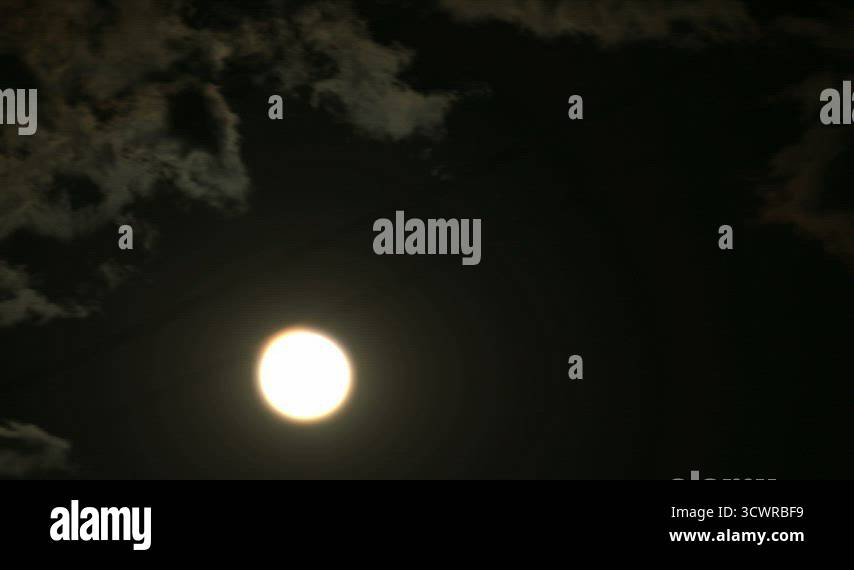 full moon at sky in the night Stock Video Footage - Alamy