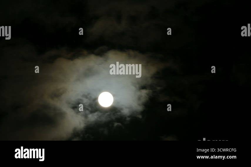 full moon at night sky 4k Stock Video Footage - Alamy