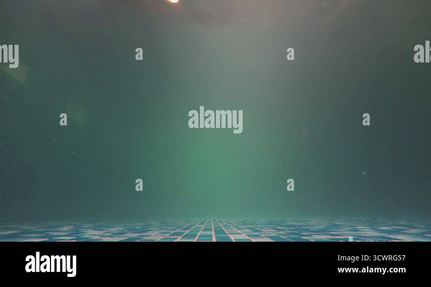 Pool underwater in dark atmosphere at night, hotel spa complex Stock ...