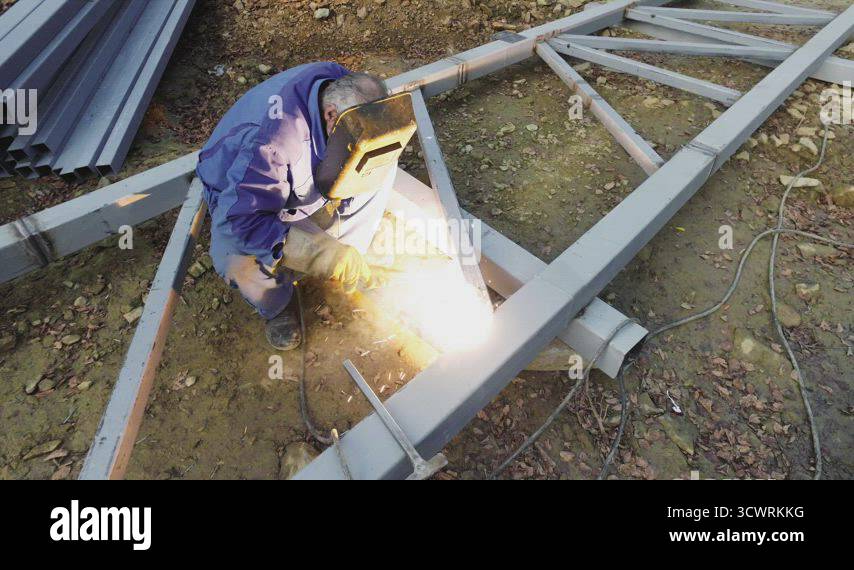 Welding steel metal construction frame Stock Videos & Footage - HD and ...