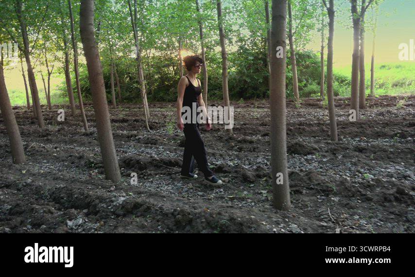 Adorable female walk in forest Stock Videos & Footage - HD and 4K Video ...