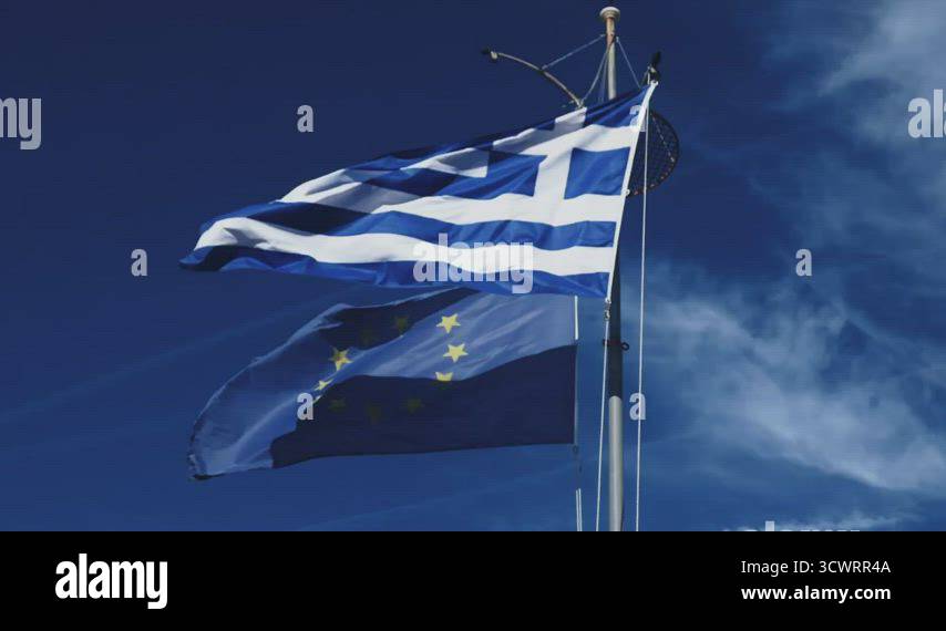 Greek european union flags blue Stock Videos & Footage - HD and 4K ...