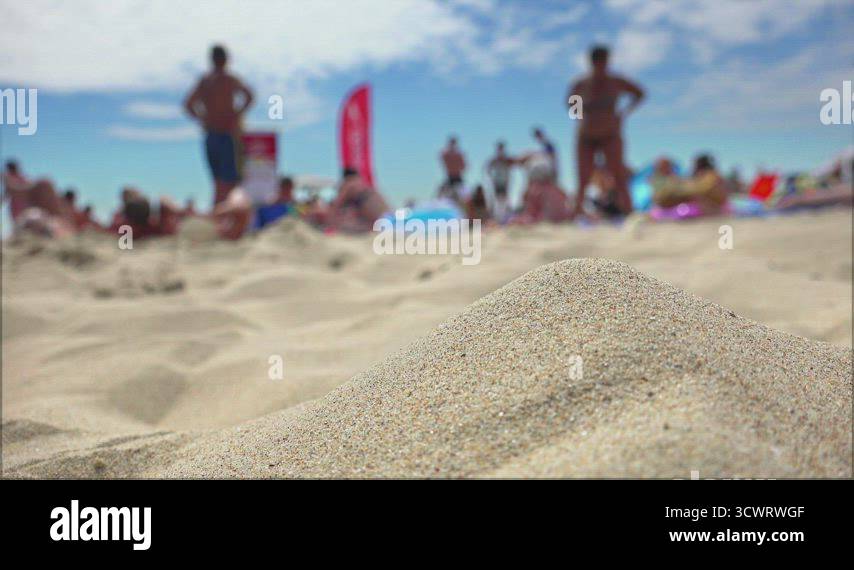 RIO DE JANEIRO, BRASIL - circa AUG, 2016: Many people at Copacabana ...