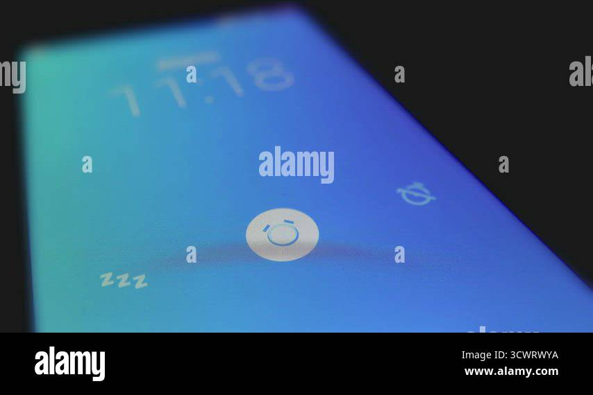 Smartphone alarm snoozed, at morning wake up Stock Video Footage - Alamy