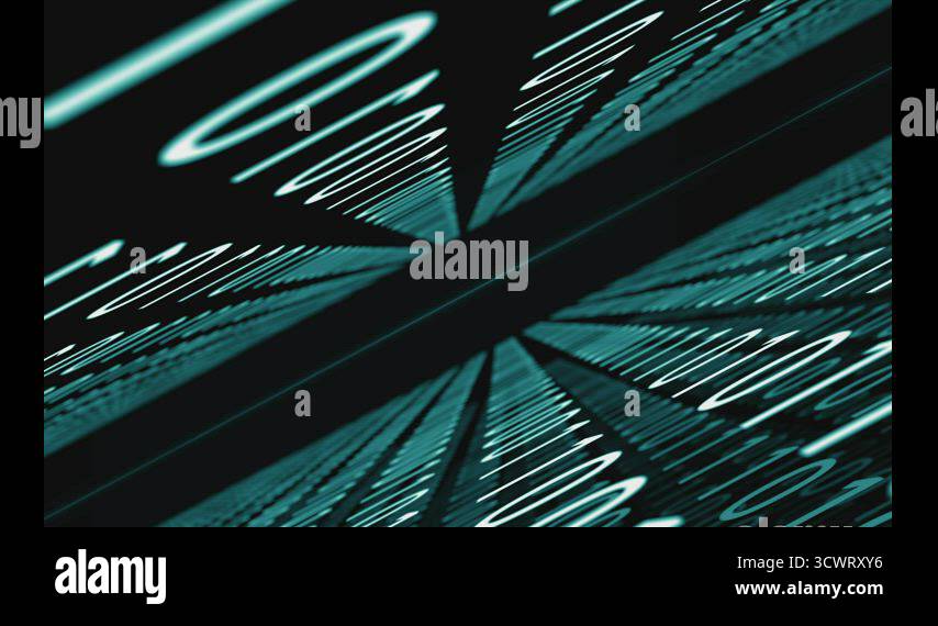 Concept representation of binary code. Binary digits 1 and 0 in ...