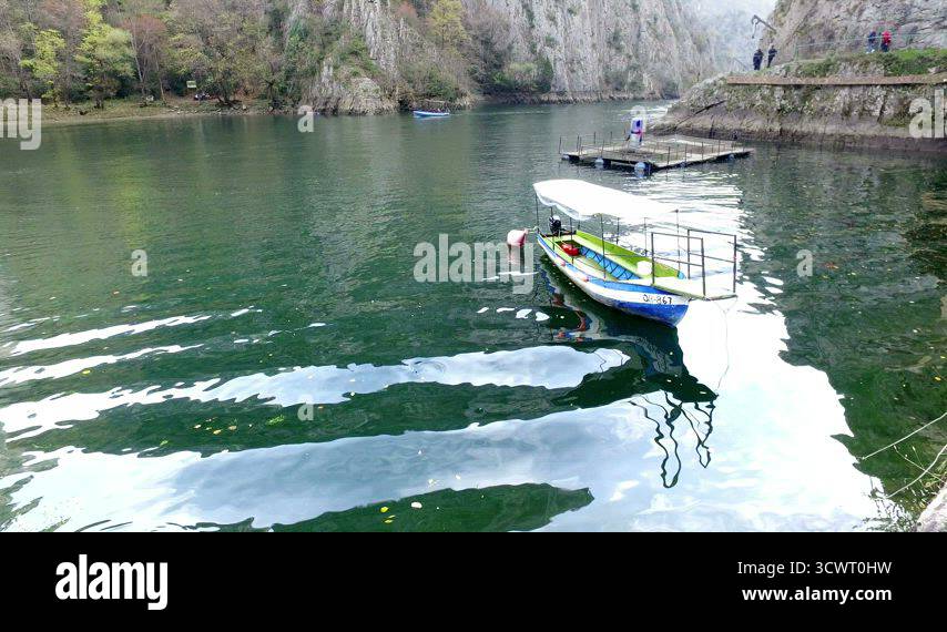 SKOPJE, MACEDONIA - circa NOE, 2016: Tourist boat transportation ...