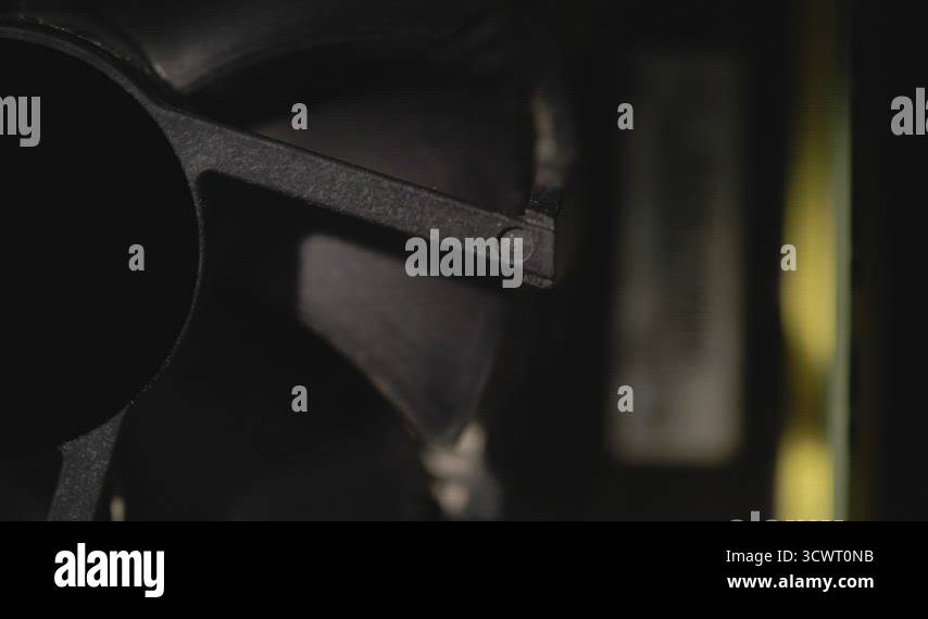 Computer pc cooler fan turn on and off. Electronic cooling device of ...