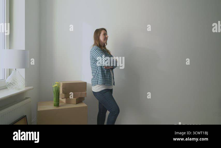 Man with cardboard boxes, delivery male holds and drops things. Falling ...