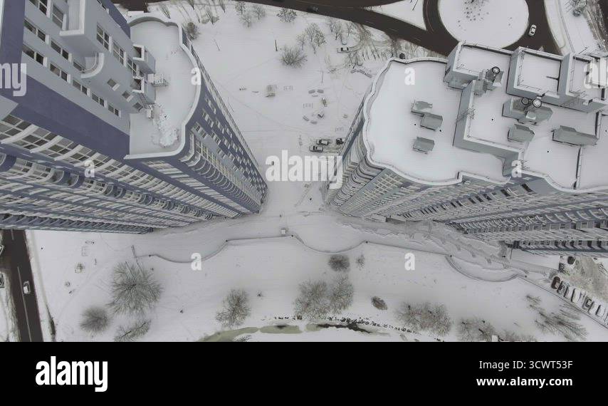 Taking the building from the air overhead view Stock Video Footage - Alamy