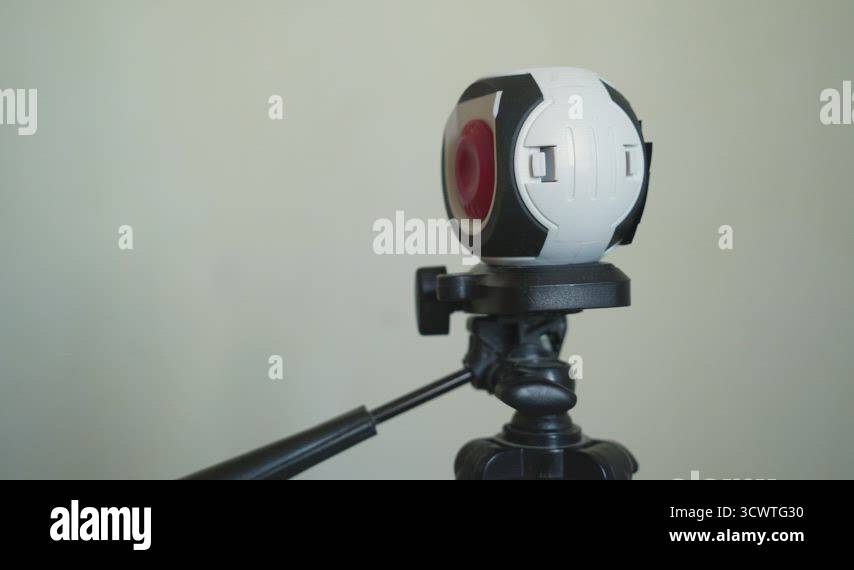 Laser Level measuring tool with visible red laser beam crossing Stock ...