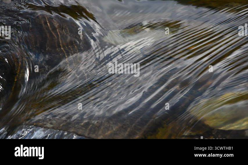 Running ripples on water surface with small rift Stock Video Footage ...