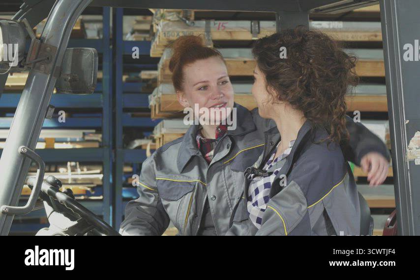 Two cheerful female factory workers Stock Videos & Footage - HD and 4K ...