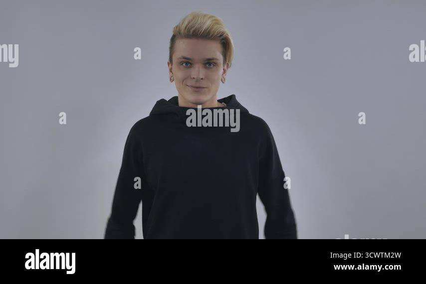 young hipster man head nodding Stock Video Footage - Alamy