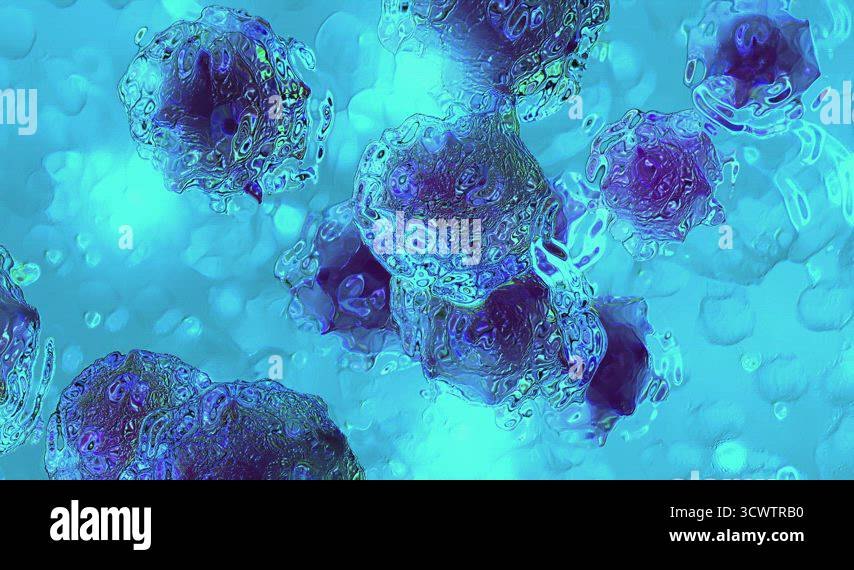 Animation Of Cancer Cell in frozen condition Stock Video Footage - Alamy