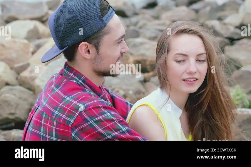 Slow motion tenderness touch foreheads Stock Video Footage - Alamy