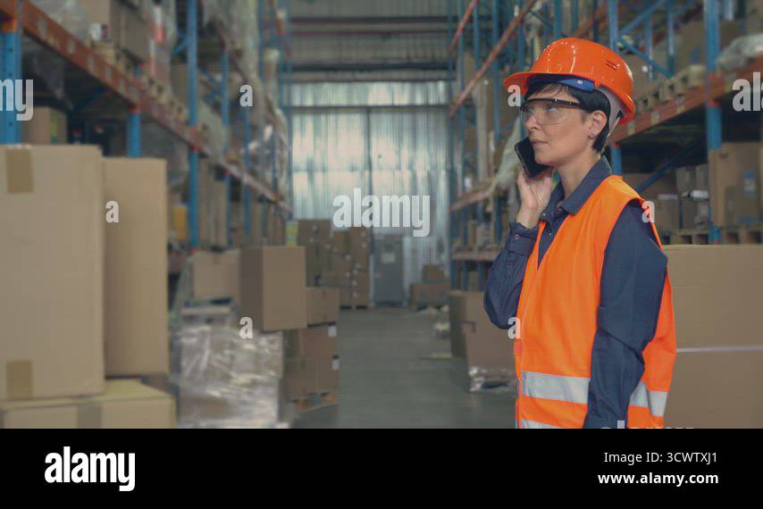 Female check goods for delivery Stock Video Footage - Alamy