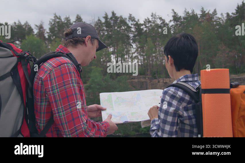 Couple hikers reading orientation Stock Videos & Footage - HD and 4K ...
