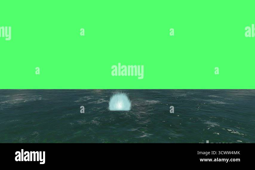 Water Blast Explosion on green screen Stock Video Footage - Alamy