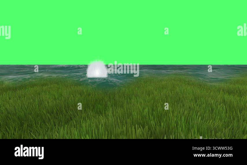 Water Blast Explosion on green screen Stock Video Footage - Alamy