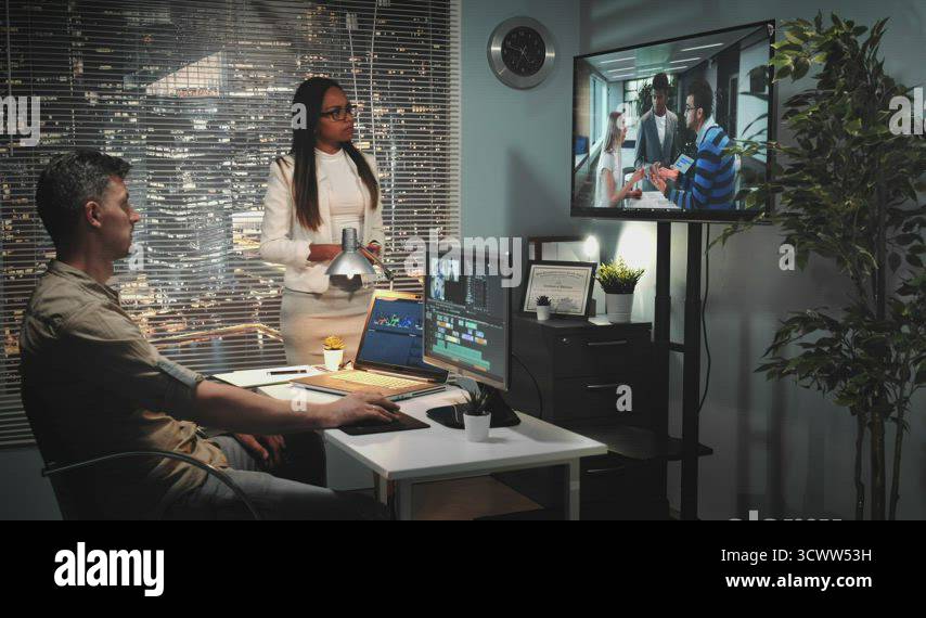 Video editor and client arguing about the quality of video editing ...