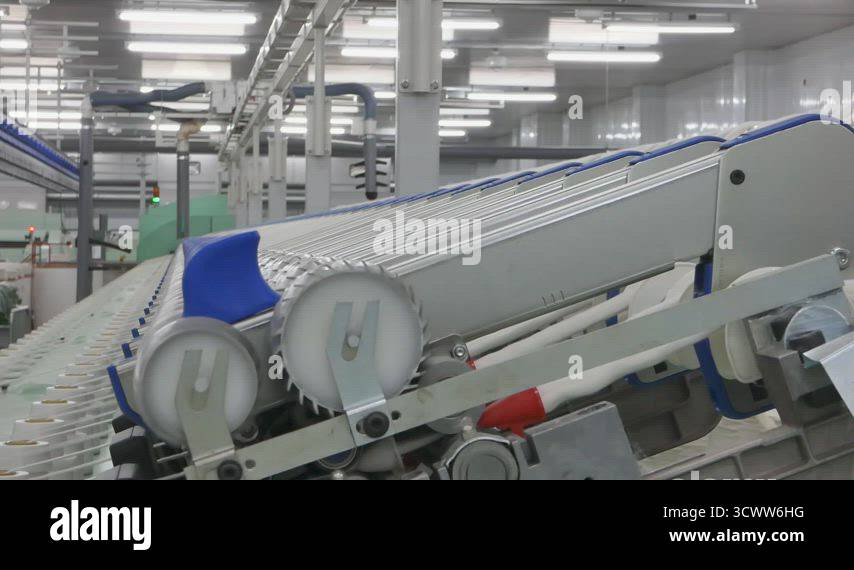 production of threads in a textile factory Stock Video Footage - Alamy
