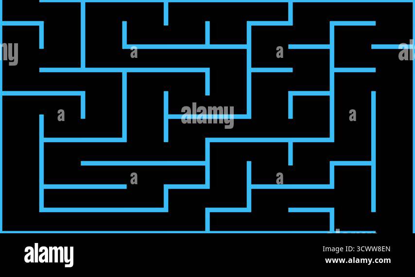 animation of Maze With possible Solution Stock Video Footage - Alamy