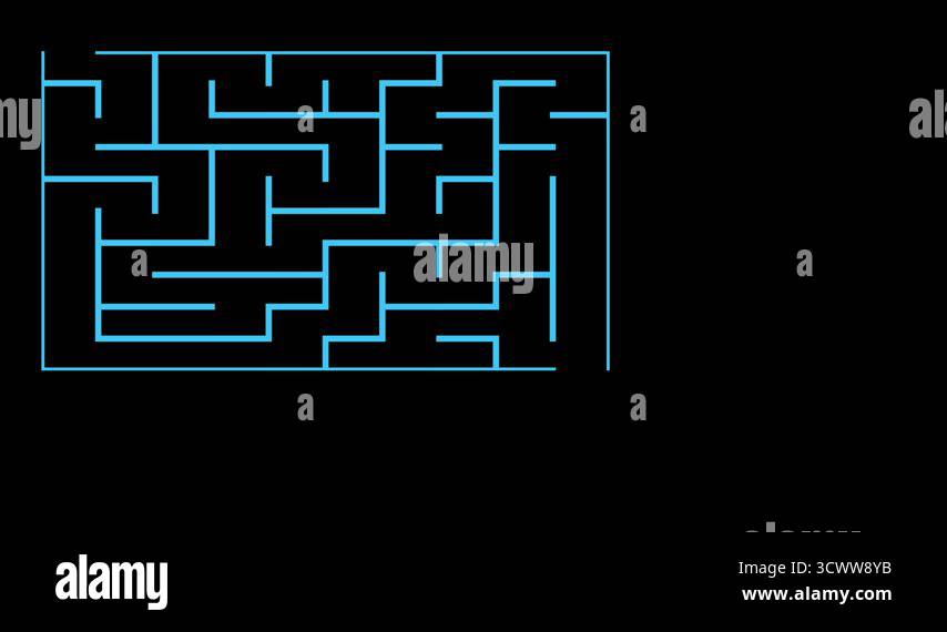 animation of Maze With possible Solution Stock Video Footage - Alamy