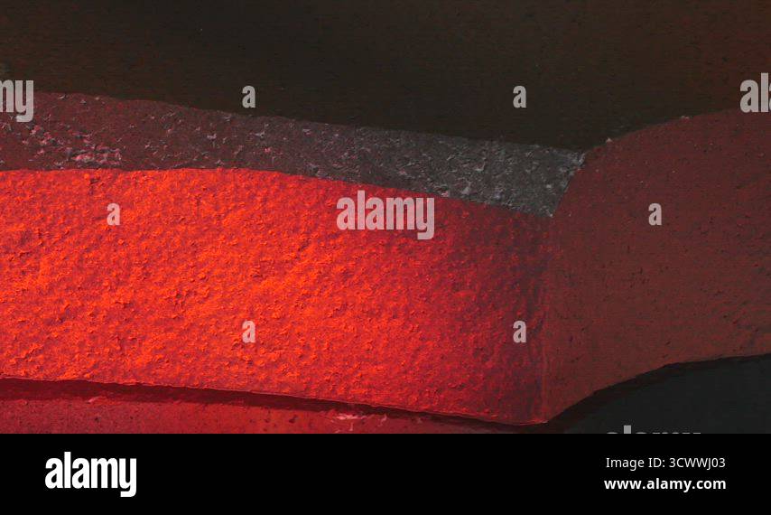 Scenery of a frozen volcano, red hot stone Stock Video Footage - Alamy