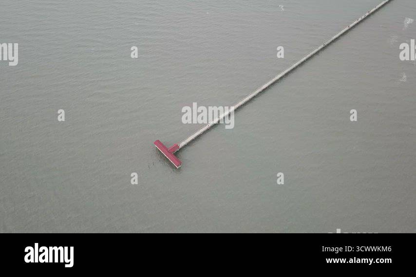 Aerial view jetty Pantai Murni at Yan Stock Video Footage - Alamy