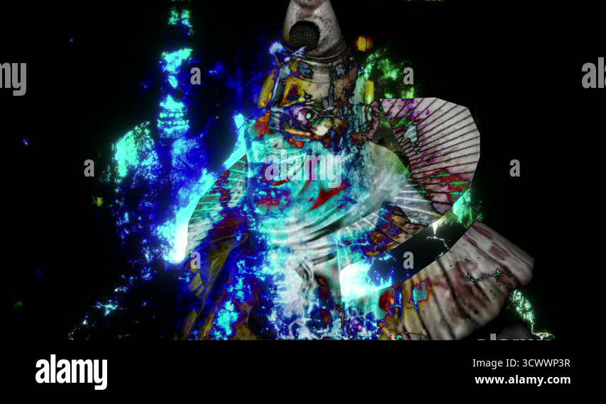 Horror Zombie with Effects, mixed media of two CG animation Stock Video ...