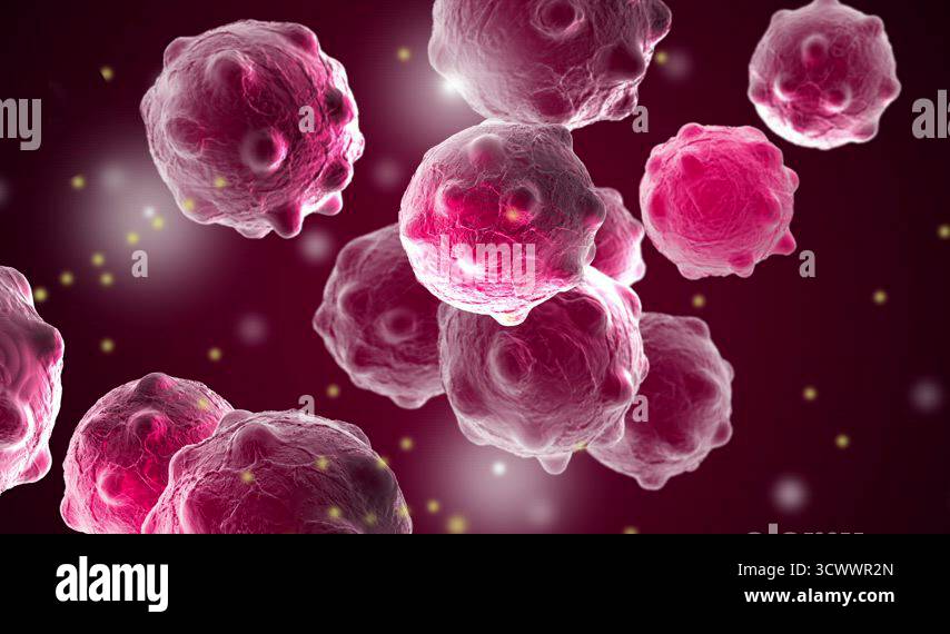 3d animation of cancer cell explodes Stock Video Footage - Alamy
