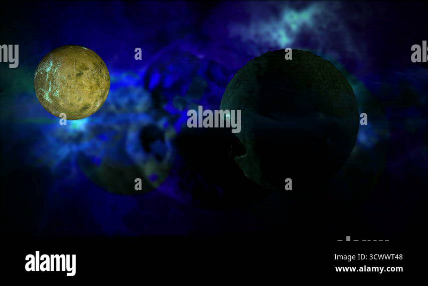 Two Planets Collide Stock Video Footage - Alamy