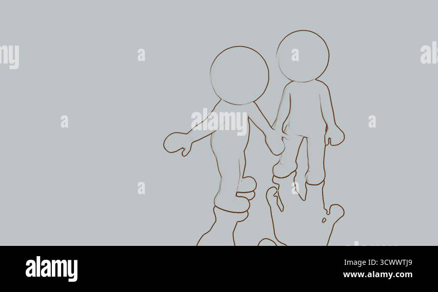 animation of two 3D cartoon characters how make conversation Stock ...