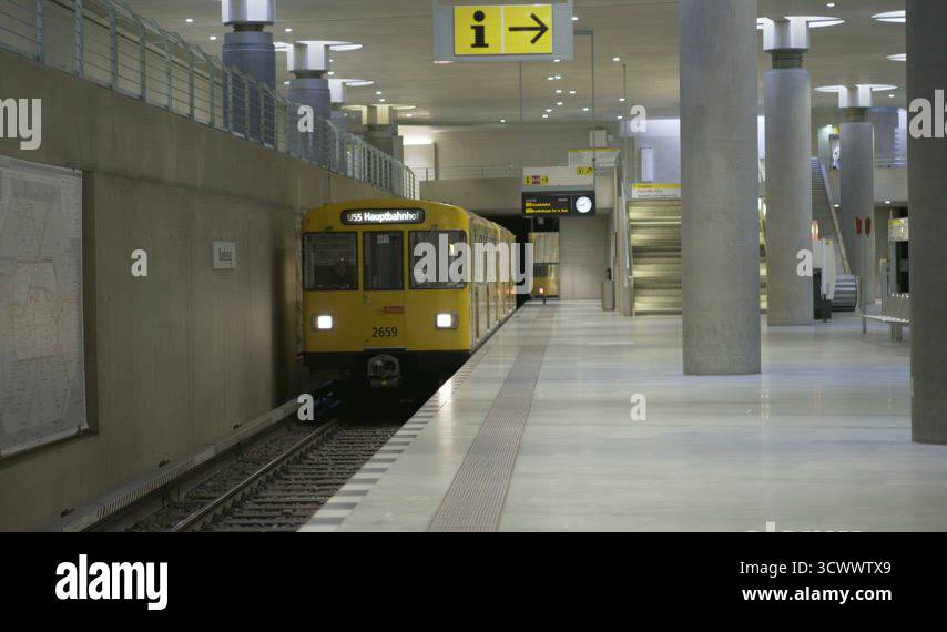 Subway arriving the Station in Berlin Stock Video Footage - Alamy