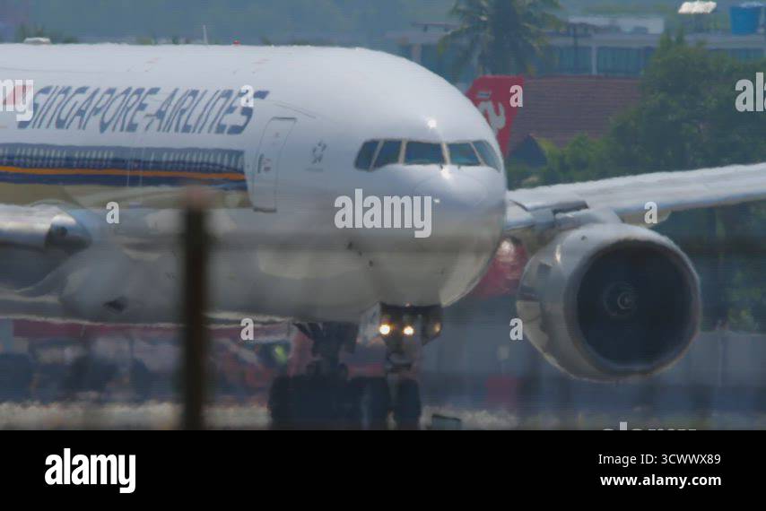 Airplane turn runway before departure Stock Video Footage - Alamy