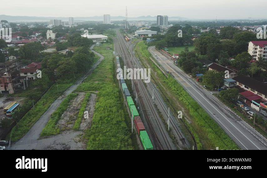 Container train railway transport goods Stock Videos & Footage - HD and ...